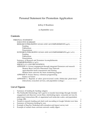 Fillable Online Personal Statement for Promotion Application Fax Email Print - pdfFiller