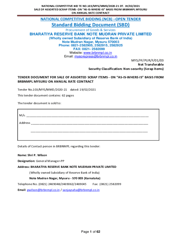 Fillable Online National Competitive Bidding - Asian Development Bank Fax Email Print - pdfFiller