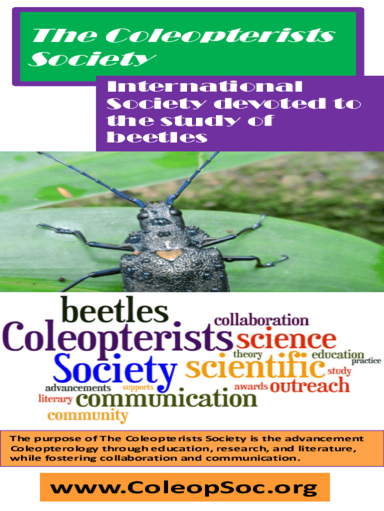 Fillable Online The Coleopterists Society Fax Email Print - pdfFiller