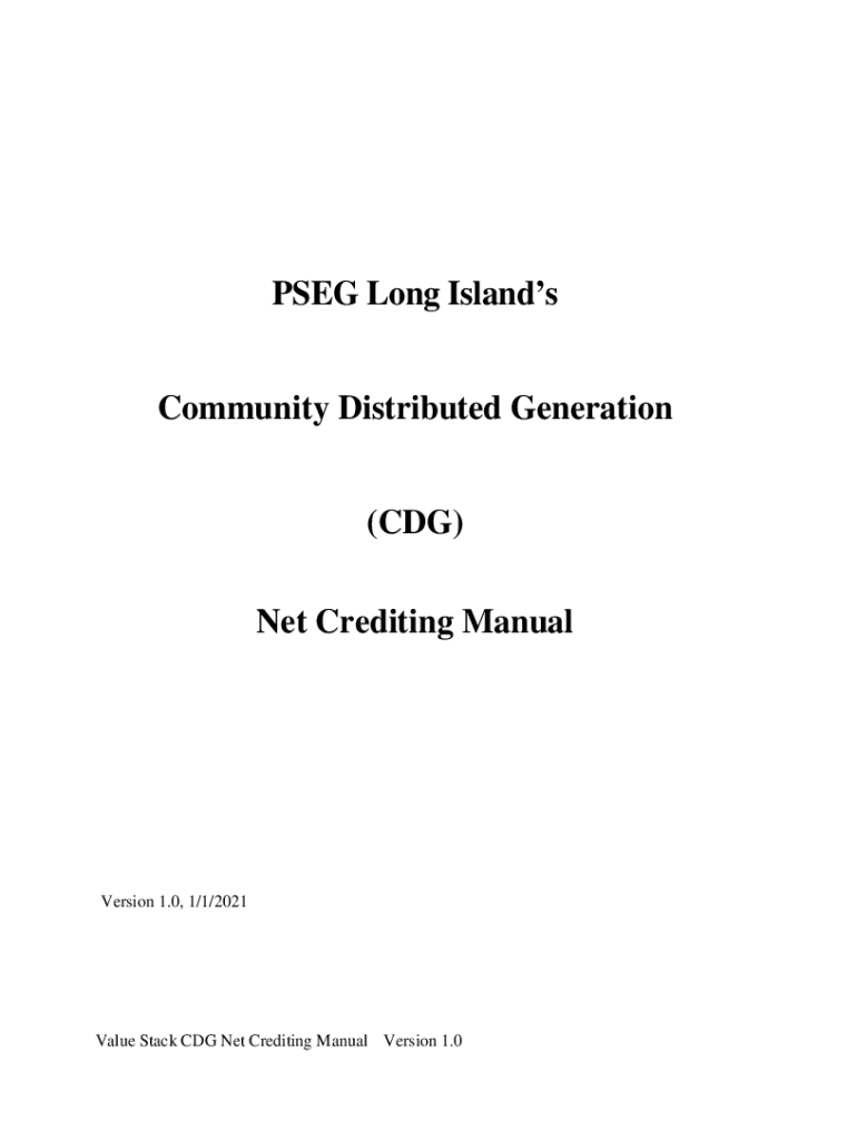 Fillable Online PSEG Long Island's Community Distributed Generation ...