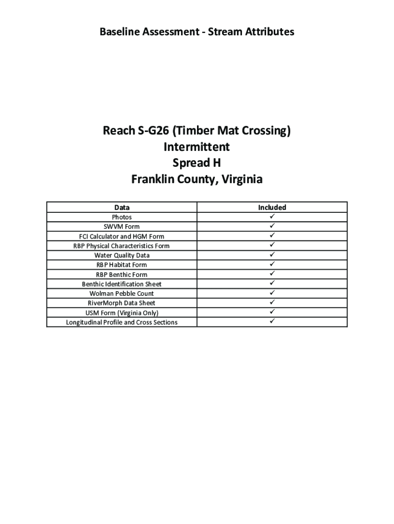 Fillable Online Reach S-G26 (Timber Mat Crossing) Intermittent Spread H ...