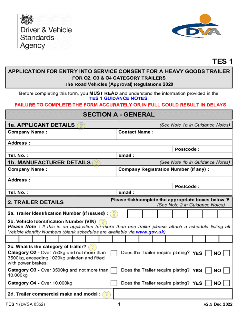 Fillable Online Form: Permission to supply a large goods trailer for ...