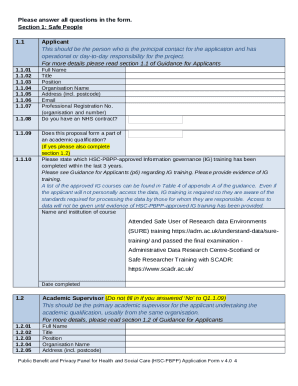 Public Benefit and Privacy Panel for Health and Social Care Application ...