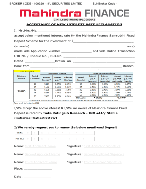 Fillable Online Mahindra Finance FD Form.pdf - Evercore Venture Fax ...
