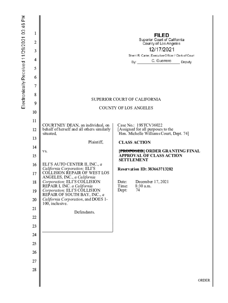 Fillable Online Plaintiffs' Case Summary in Support of Application for Default ... Fax Email ...