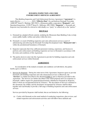 Fillable Online Building Department Inspection, Plan Review, Code ...