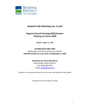 Fillable Online Request for Proposals Now Available for Five Year ...