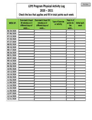Fillable Online Physical Activity for a Healthy Weight - CDC Fax Email Print - pdfFiller