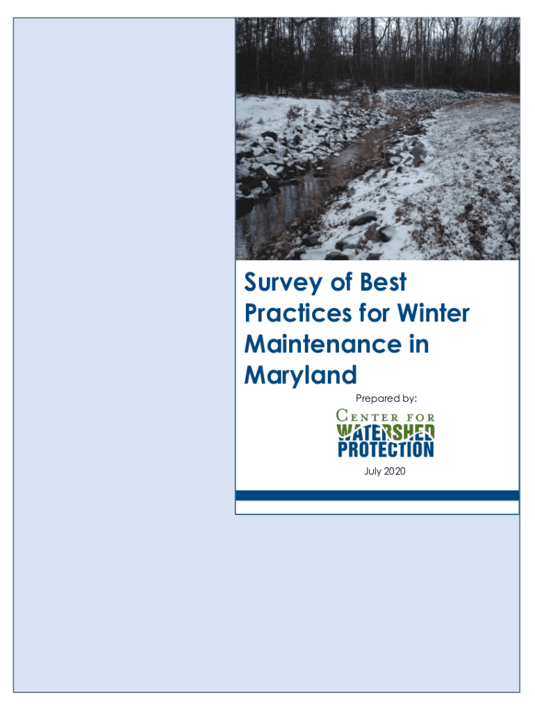Fillable Online MS4 Survey of Best Practices for Winter Maintenance ... - OWL Fax Email Print ...