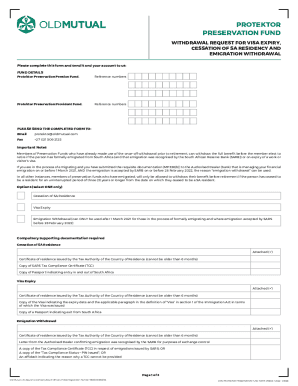 Fillable Online protektor-withdrawal-form.pdf - Old Mutual Fax Email ...