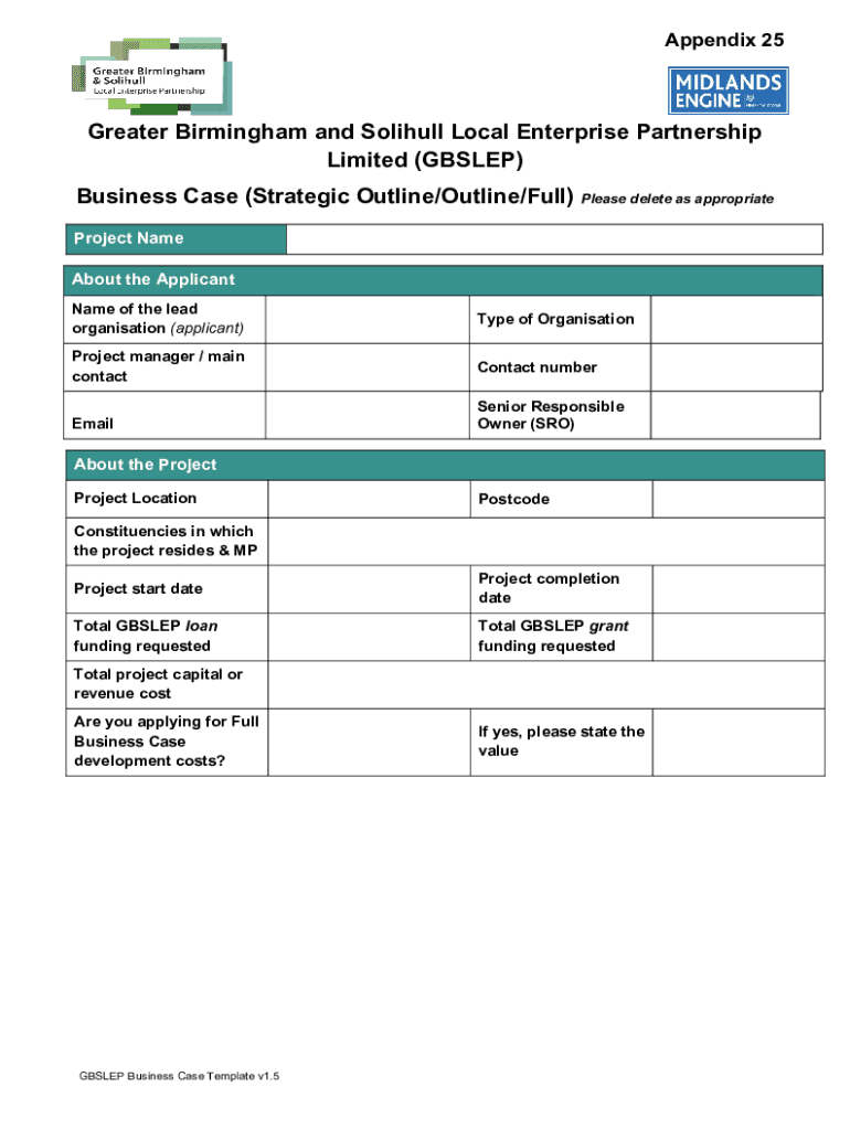 Fillable Online Business Case Template for Small Scale Projects.pdf ...