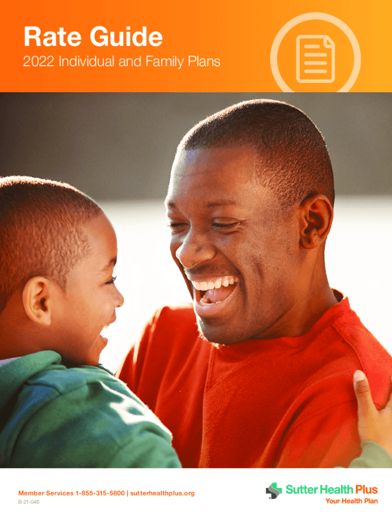 Fillable Online Rate Guide 2022 Individual and Family Plans. Rate Guide ...