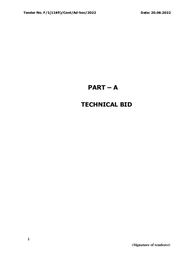 Fillable Online fci gov Part I (Technical Bid) - Reserve Bank of India ...