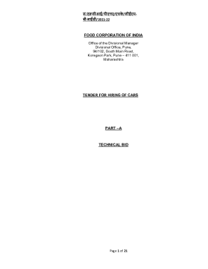 Fillable Online fci gov FOOD CORPORATION OF INDIA Regional Office ...