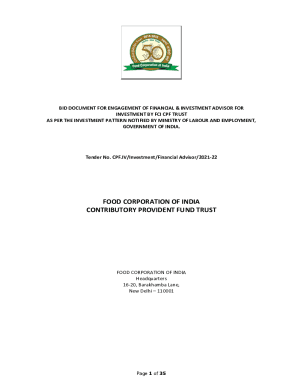 Fillable Online fci gov FORM OF FINANCIAL BID - Asian Development Bank ...