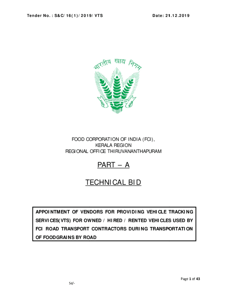 Fillable Online fci gov FOOD CORPORATION OF INDIA (FCI), Fax Email ...