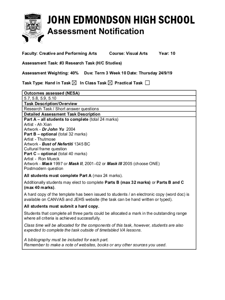 Fillable Online Faculty: Creative and Performing Arts Fax Email Print - pdfFiller