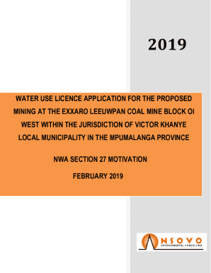 Fillable Online Matla Mine - Integrated Water Use Licence Application ...