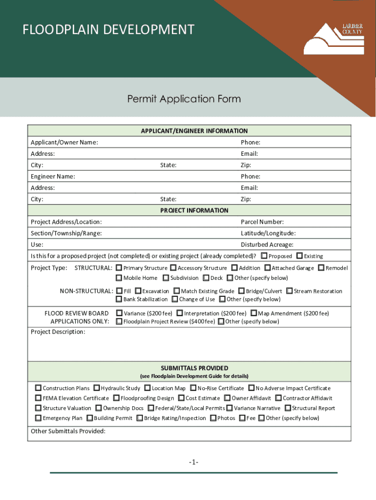 Fillable Online Floodplain Development Permit Application for The Town ...