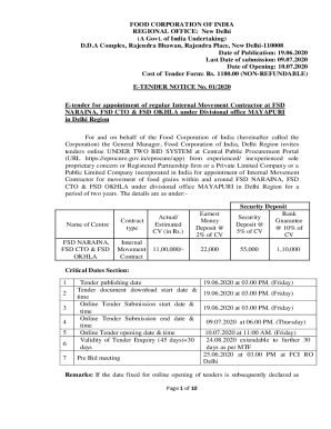 Fillable Online fci gov Fci Regional Office - Government Organisations ...