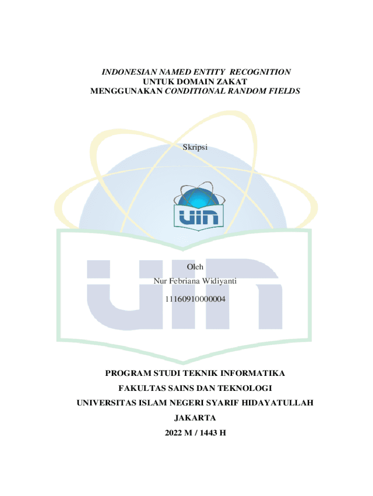 Fillable Online indonesian named entity recognition untuk domain zakat ... Fax Email Print ...