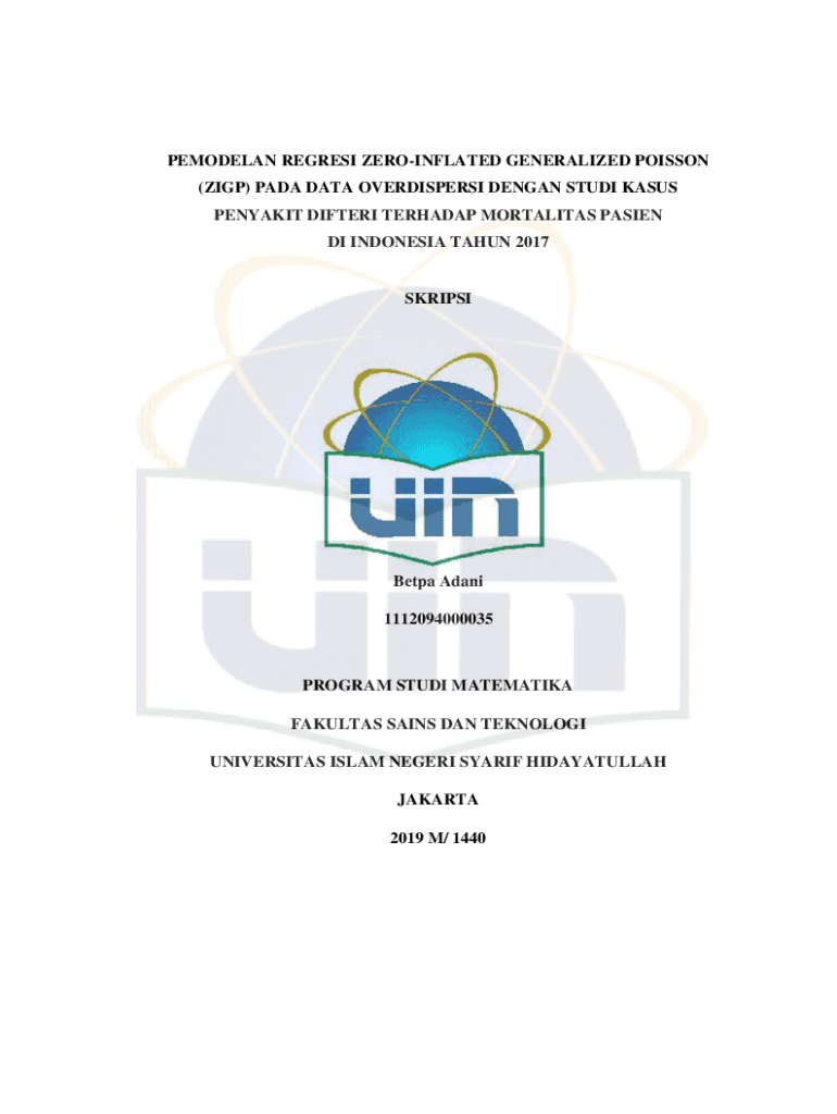 Fillable Online Model Generalized Poisson Regression Gpr Dan Fax