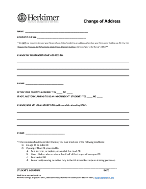 Fillable Online NAME AND ADDRESS CHANGE FORM - Human Resources Fax ...