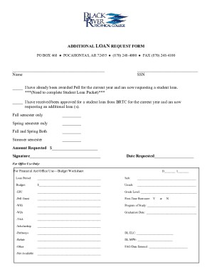 Fillable Online Additional Loan Request Form Fax Email Print - pdfFiller