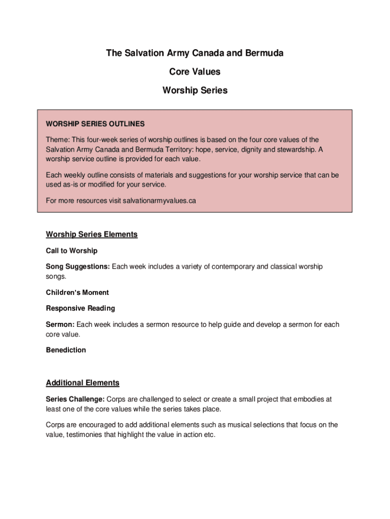 Fillable Online Small Group Study Template - The Salvation Army Fax ...