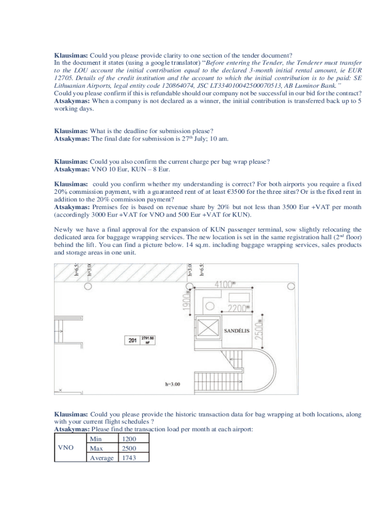 Fillable Online CLARIFICATION OF TENDER DOCUMENT Sample Clauses Fax ...