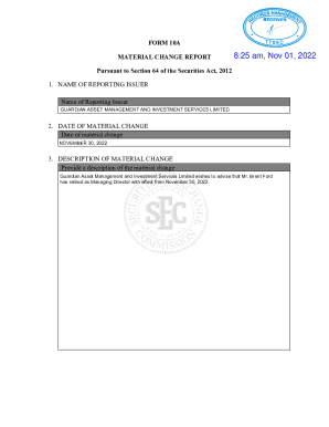 Fillable Online Form-10A-Material-Change-Form-B. Ford.pdf Fax Email ...