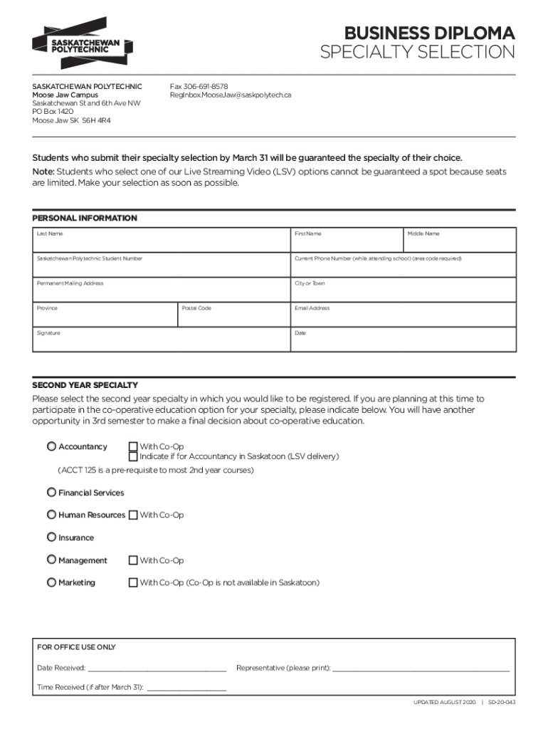 Fillable Online DOCUMENT REQUEST - Saskatchewan Polytechnic Fax Email Print - pdfFiller
