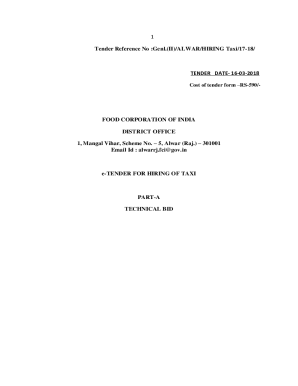 Fillable Online Tender Reference No :Genl Fax Email Print - pdfFiller