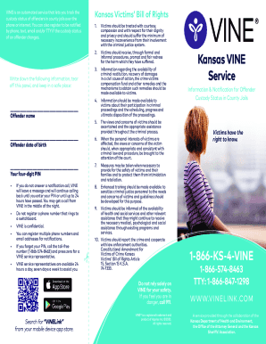 Fillable Online ag ks Oregon VINE Service 1-877-OR-4-VINE Fax Email ...