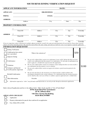 Fillable Online Development Standards Variance Form - St. Joseph County ...