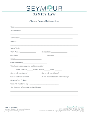 Fillable Online Client's General Information - SitePreview Fax Email ...