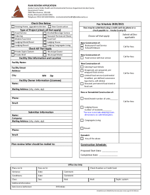 Fillable Online Plan review application Fax Email Print - pdfFiller
