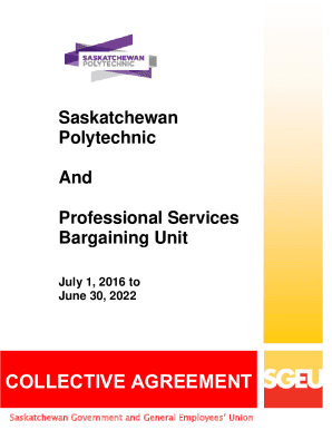 Fillable Online New collective agreement for SGEU public service ...