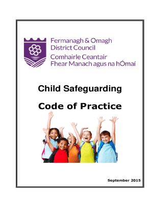 Fillable Online Child Safeguarding Code of Practice - Fermanagh and ...