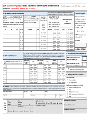 Fillable Online Complete Your Child's Free/Reduced Meal Application ...