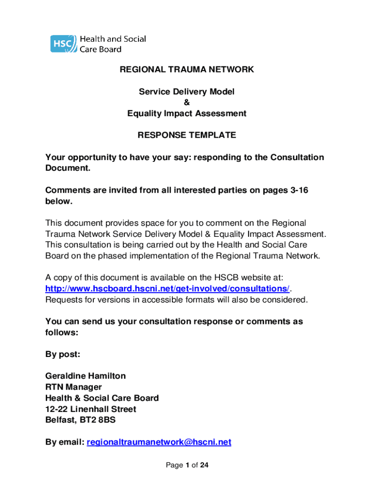 Fillable Online Regional Trauma Networks - State of Michigan Fax Email ...