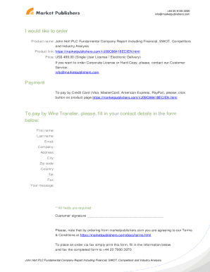 Fillable Online John Holt PLC Fundamental Company Report Including ...