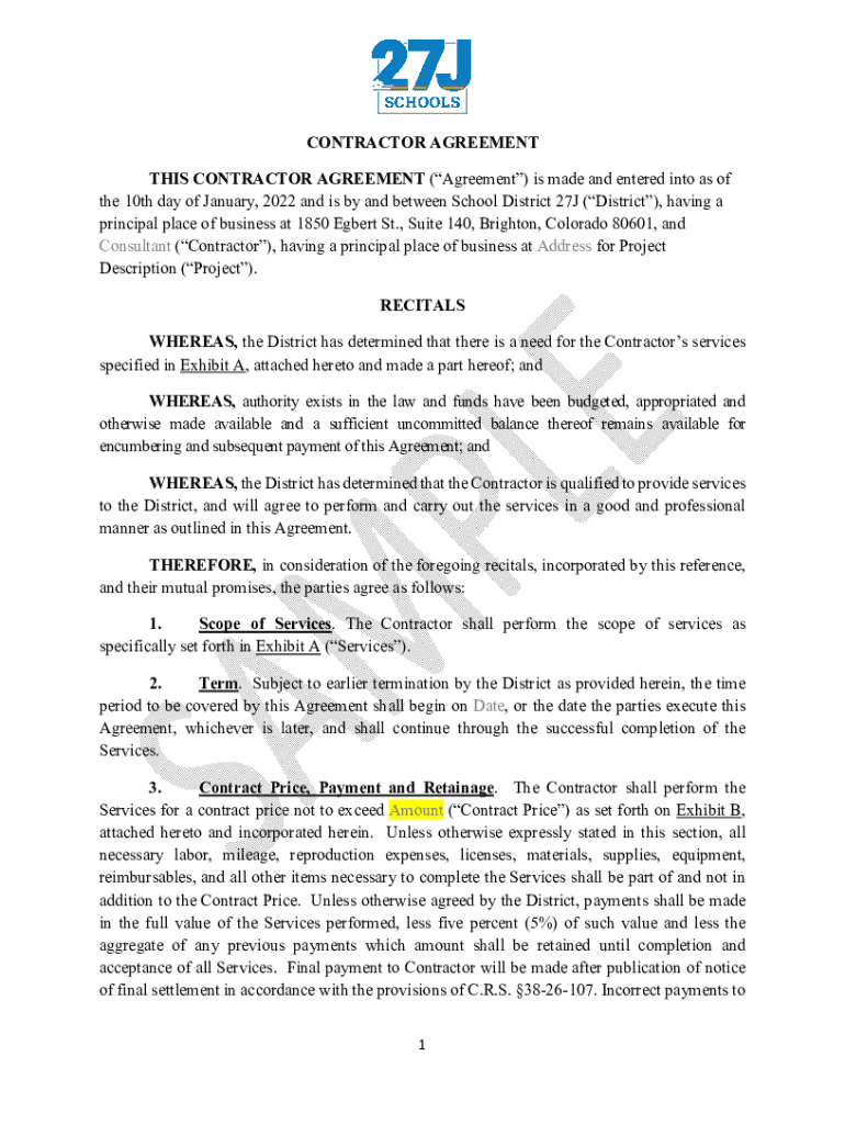 Fillable Online contractor agreement Fax Email Print - pdfFiller