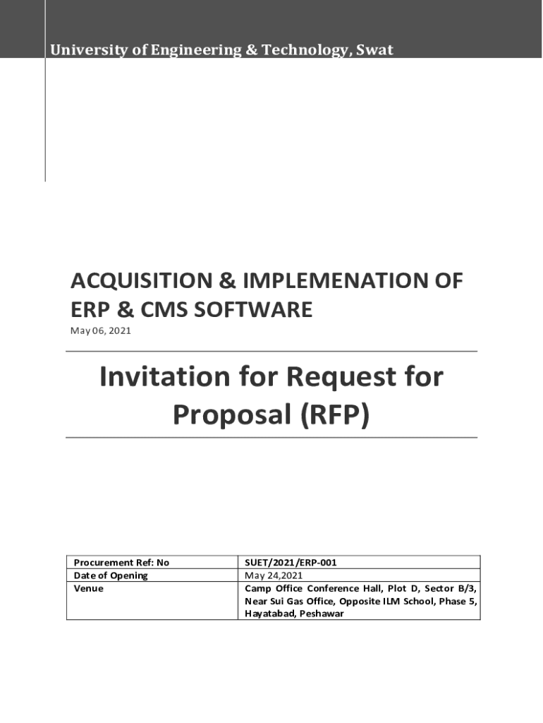 Fillable Online Invitation for Request for Proposal (RFP) Fax Email Print - pdfFiller