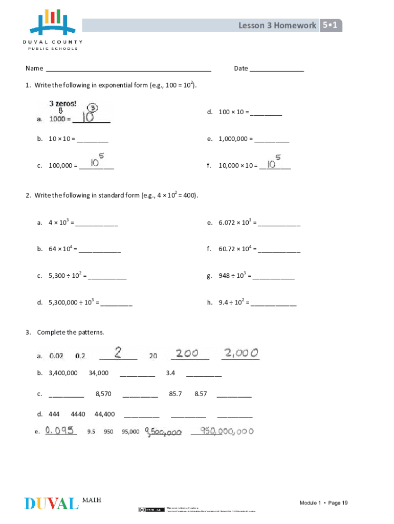 Fillable Online Solved AO Lesson 3 Homework 5.1 Name Date 1 Write the ...