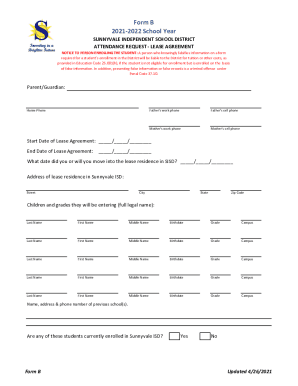 Fillable Online Residency Forms and Information - Enrolling In SISD Fax Email Print - pdfFiller