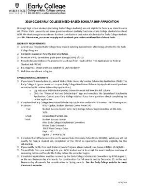 Fillable Online Weber State University - Tuition and Financial Aid Fax ...