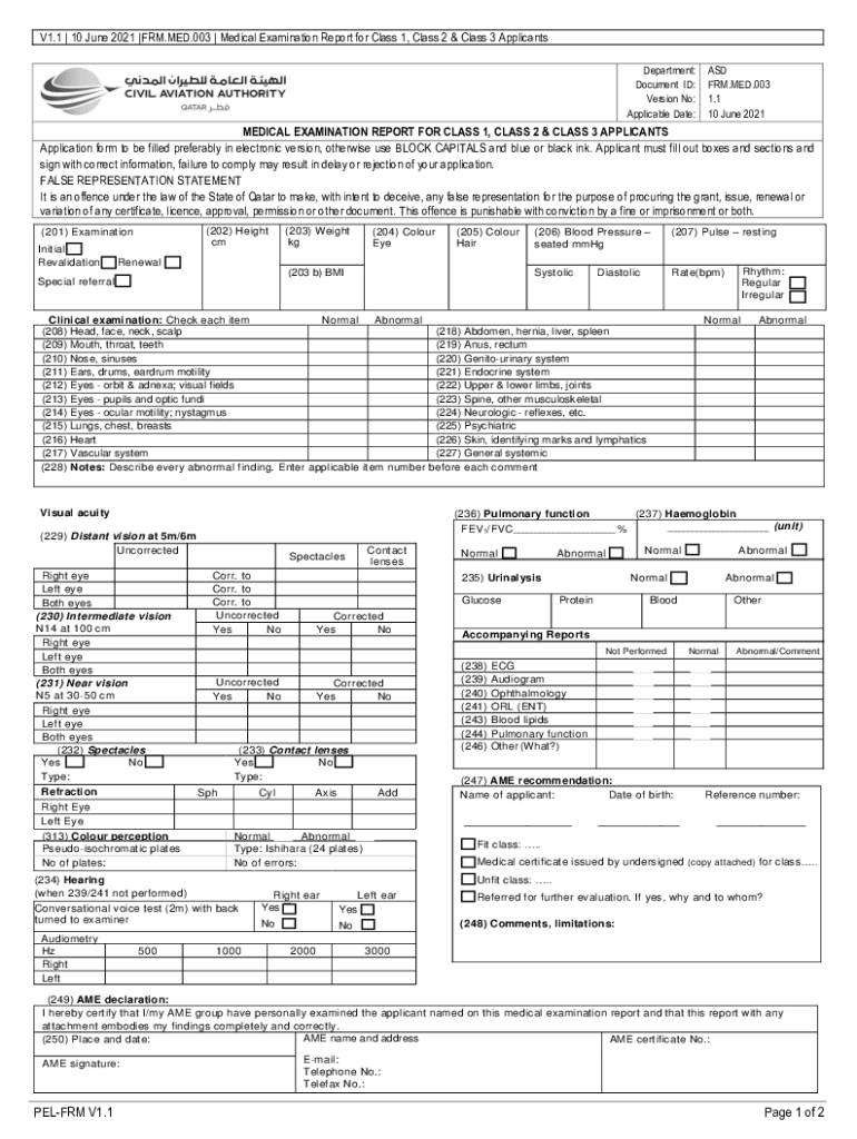 Fillable Online FRM.MED.002Application Form for a Medical Certificate ...
