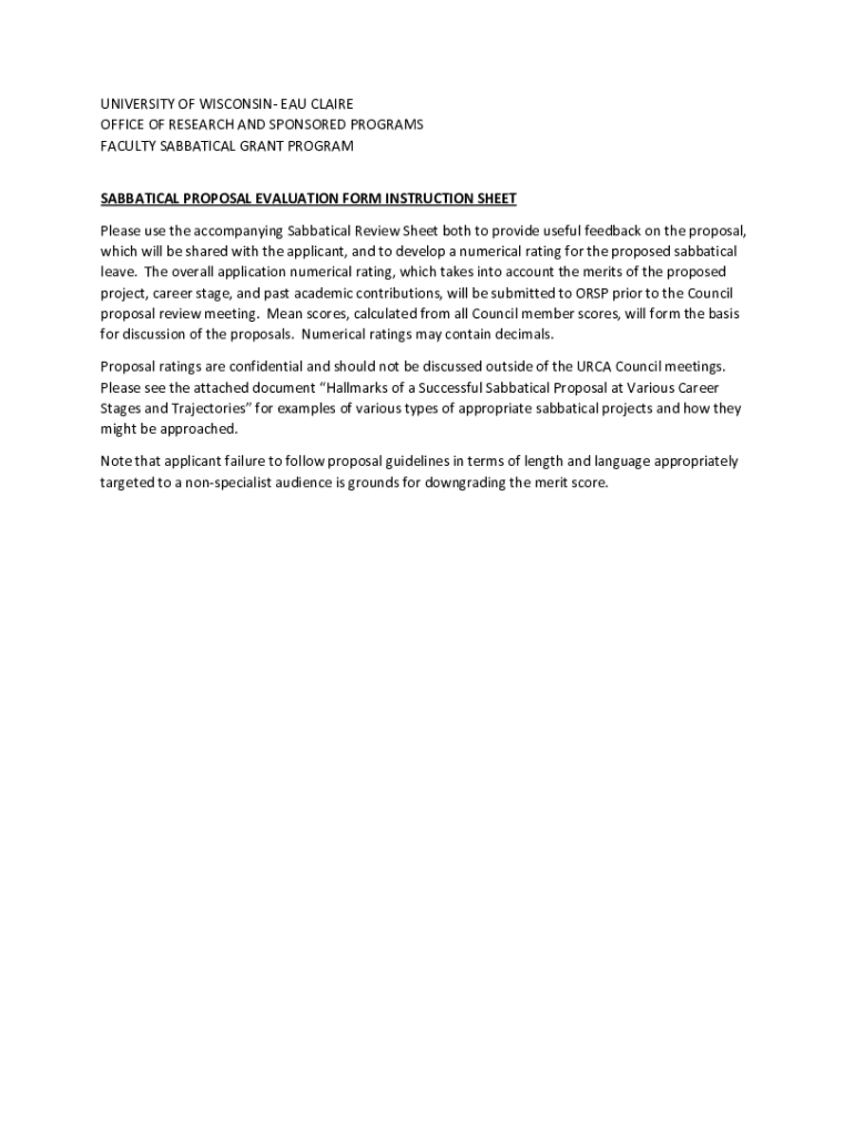 Fillable Online Sabbatical-Review-Sheet-and-Evaluation-Instructions ...