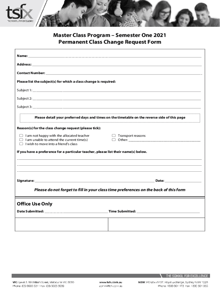 Fillable Online Teacher Orientation ManualMaster Classes Semester One ...